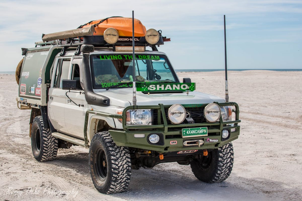 Toyota Landcruiser Dual Cab Workmate, modified.